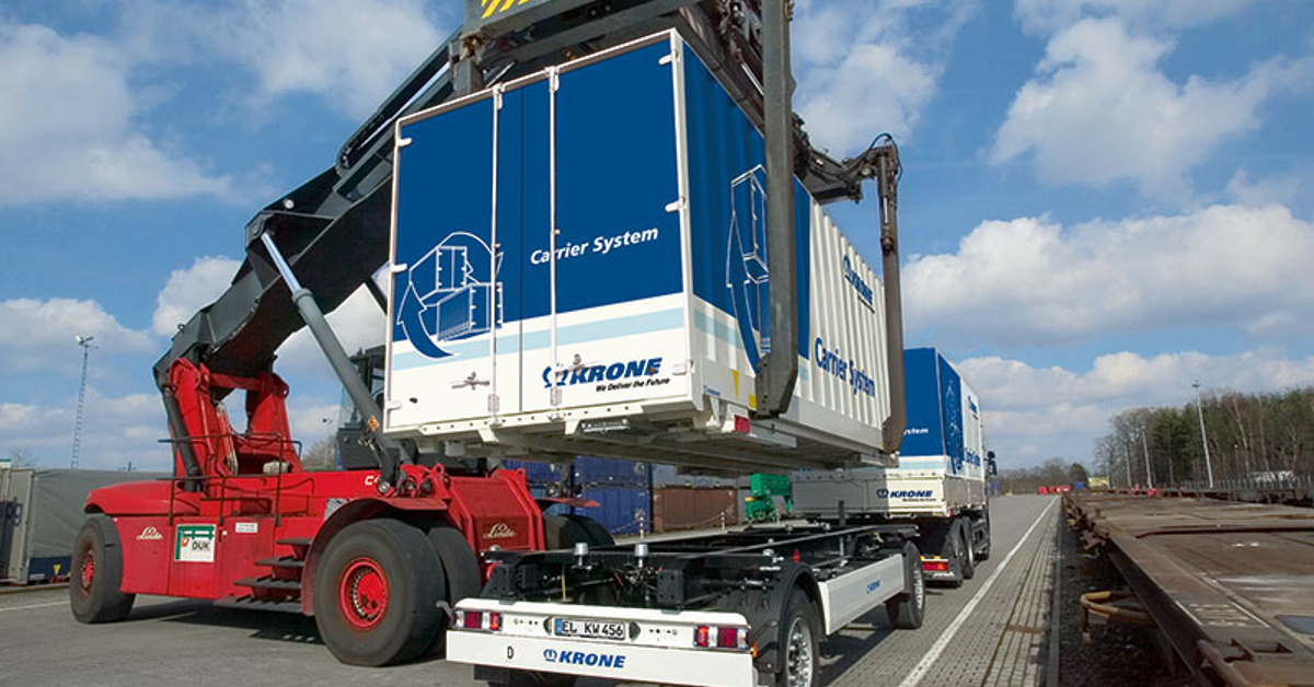 Krone Box Carrier z aerodinamičnim Showboxom | Transport in logistika