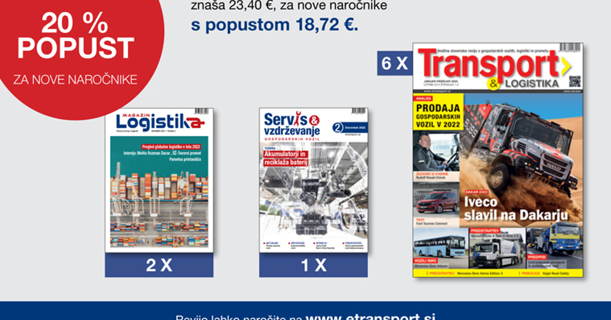 AKCIJA: Naročnina na revijo Transport & Logistika | Transport in logistika